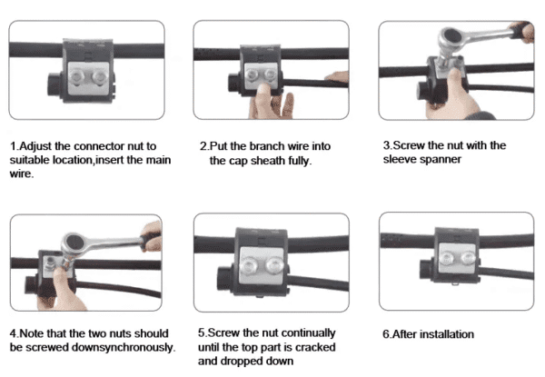 How to install The guide to insulation piercing connector installation?
